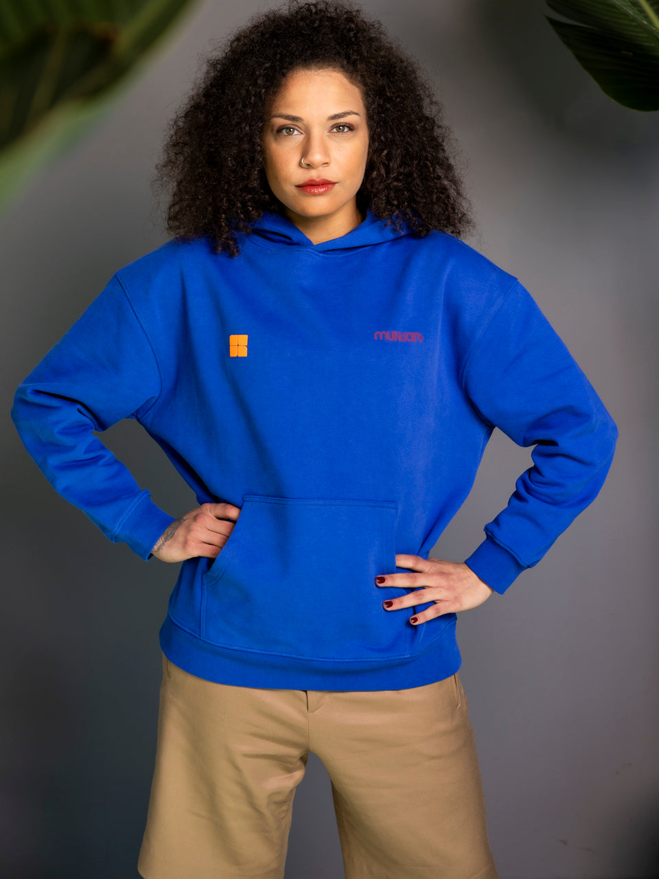 Square Hoodie Oversized - Royal Blue - Made in Portugal – mundart studios